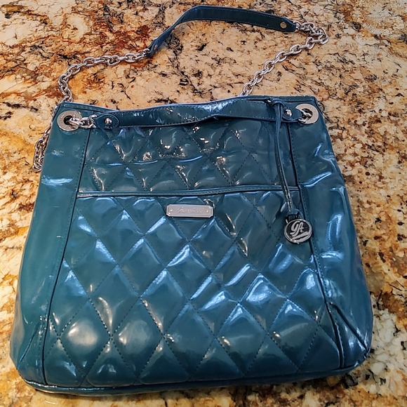 Grace Adele | Bags | Grace Adele Teal Blue Quilted Front Bag W Silver ...